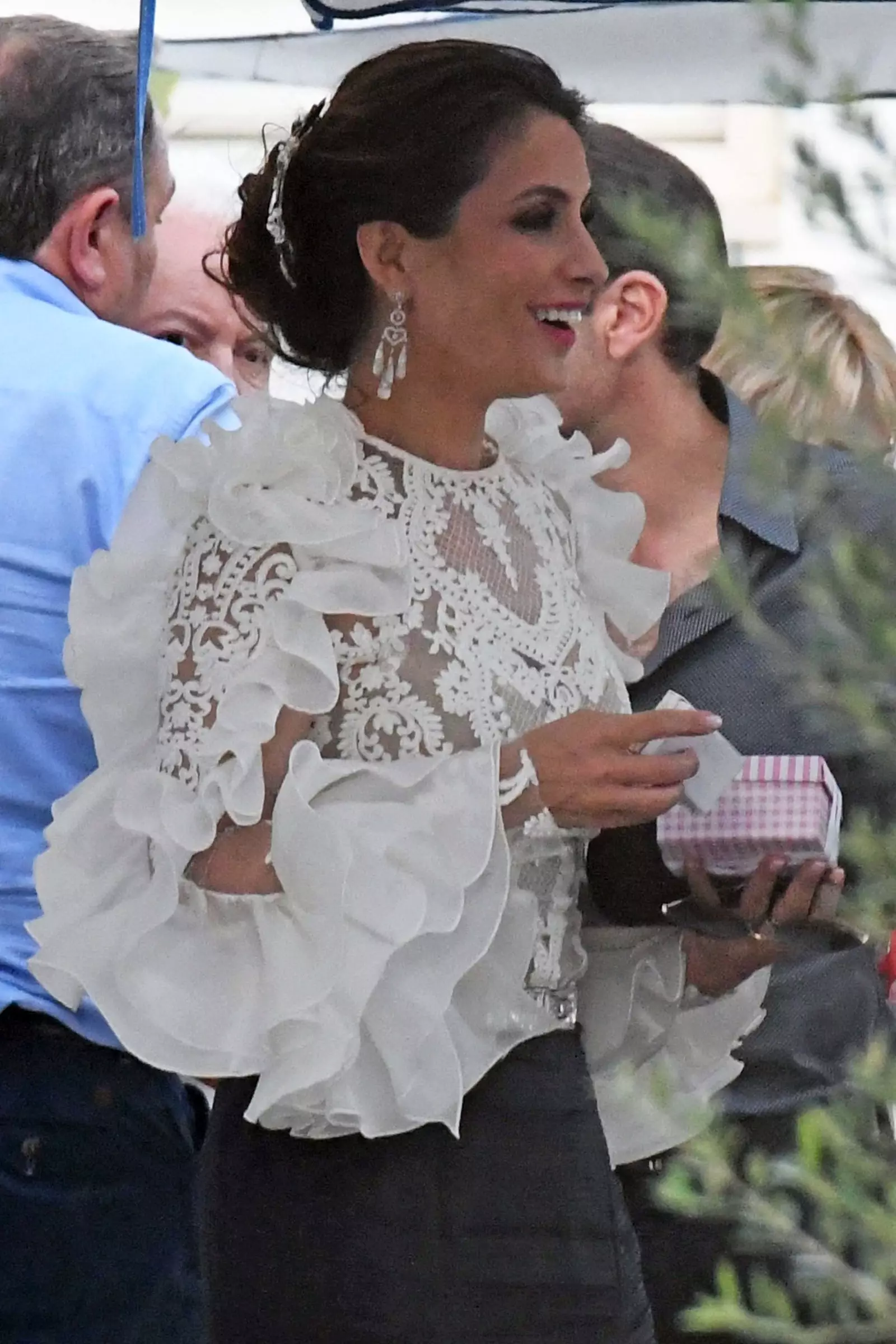 Paloma Cuevas à l'anniversaire d'argent de Cristina Yanes.