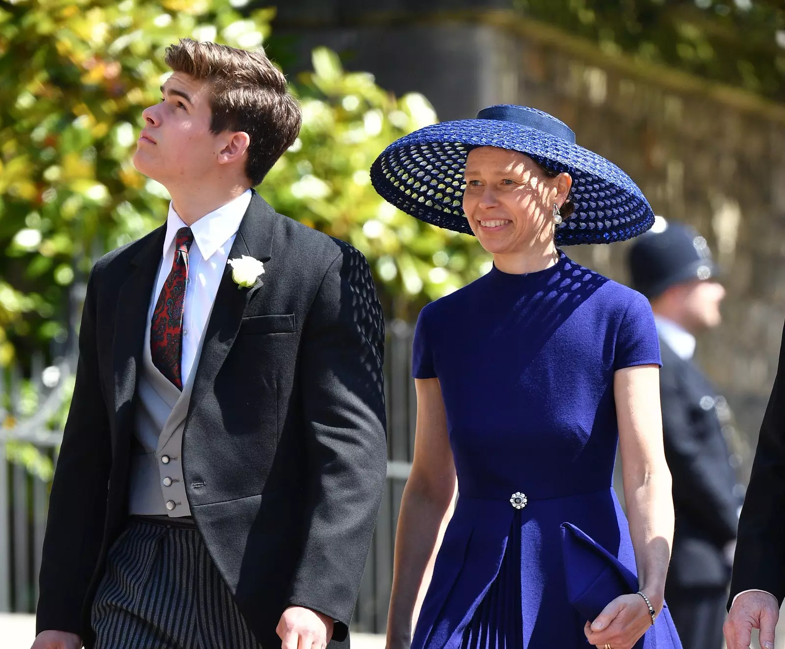 Sarah Chatto with her son Arthur at the wedding of Prince Harry and Meghan Markle.