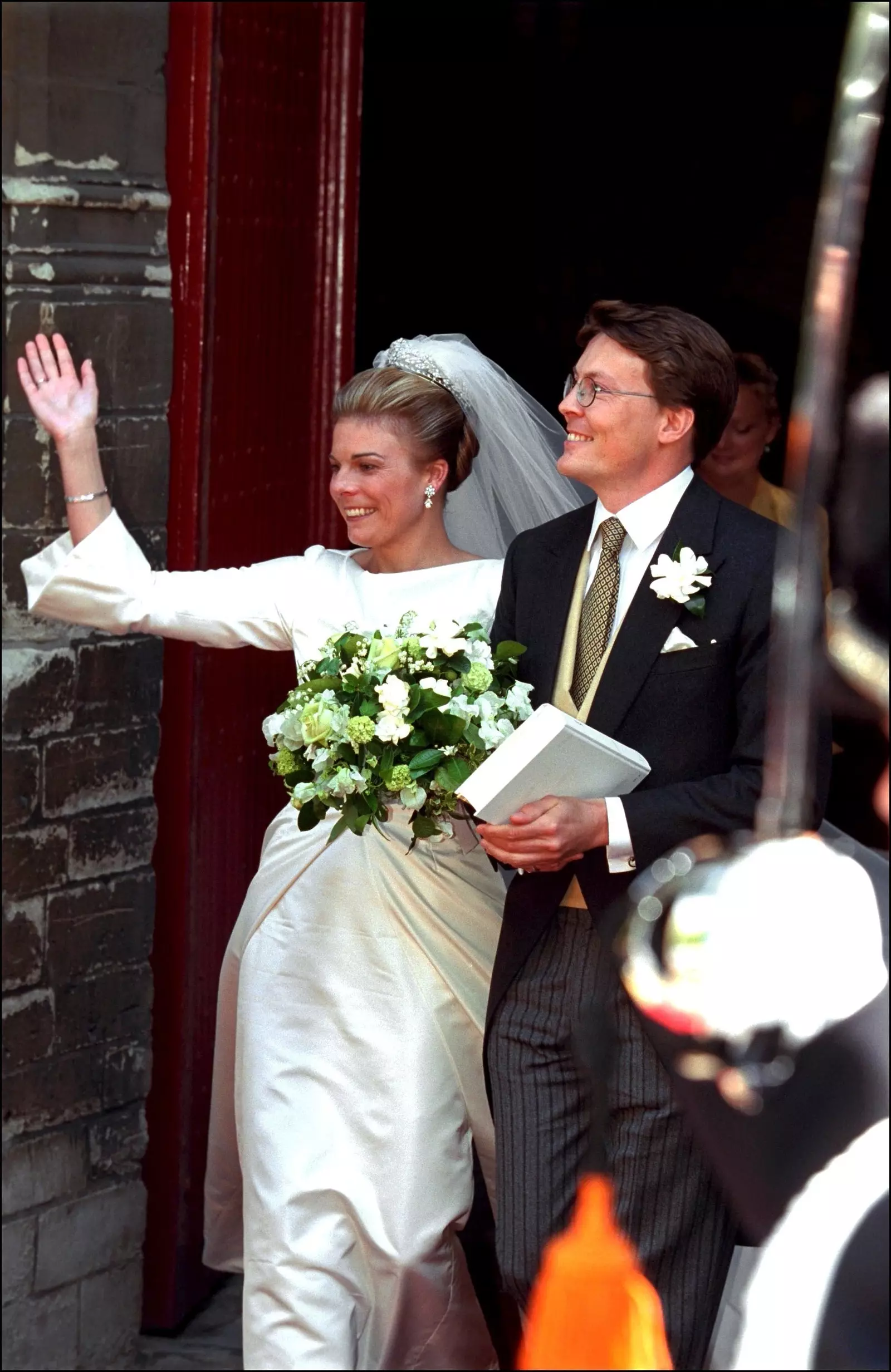 Laurentien dan Constantin pada hari perkahwinan mereka pada 19 Mei 2001.