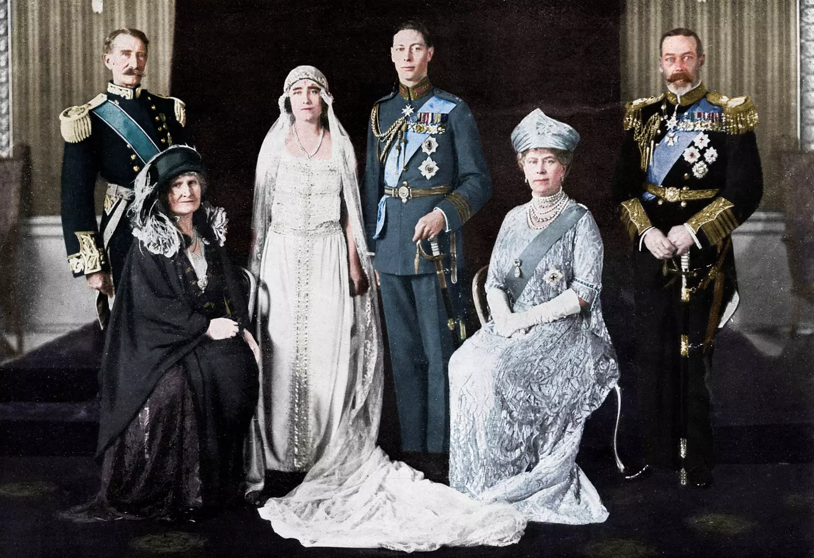 Wedding of the Duke of York and Lady Elizabeth BowesLyon 1923.