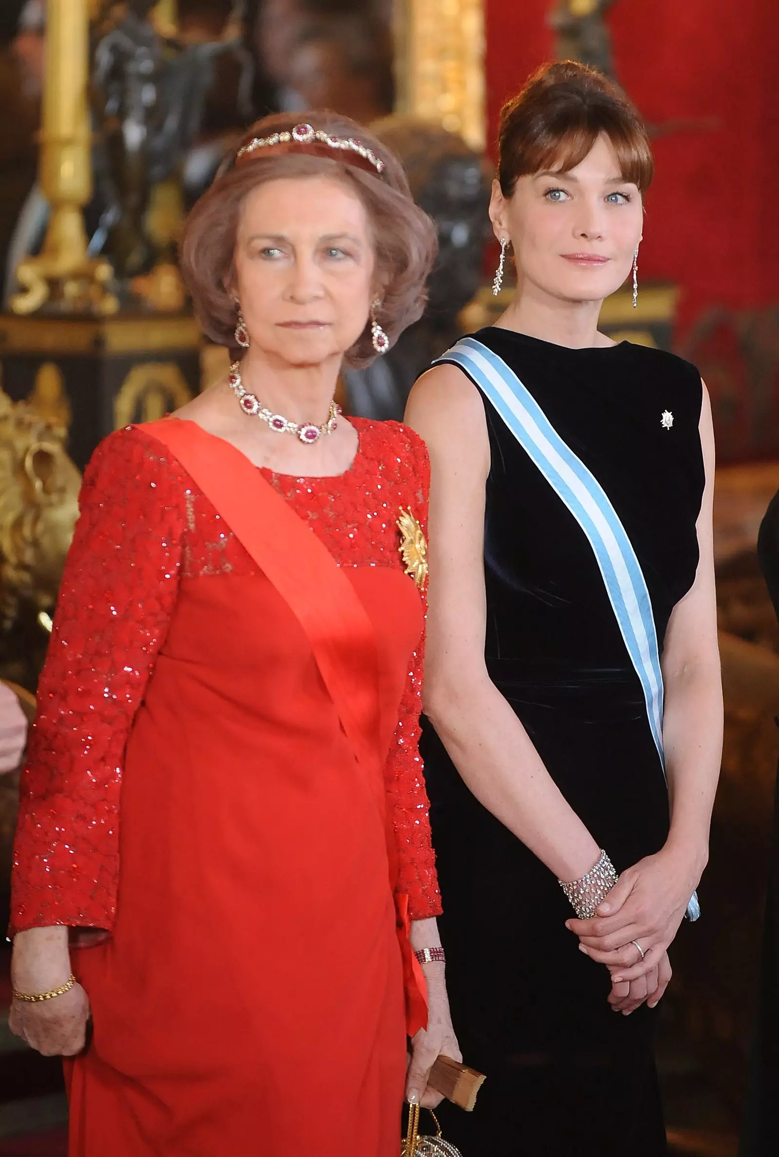 Rainha Sofia com o colar de tiara Niarchos.