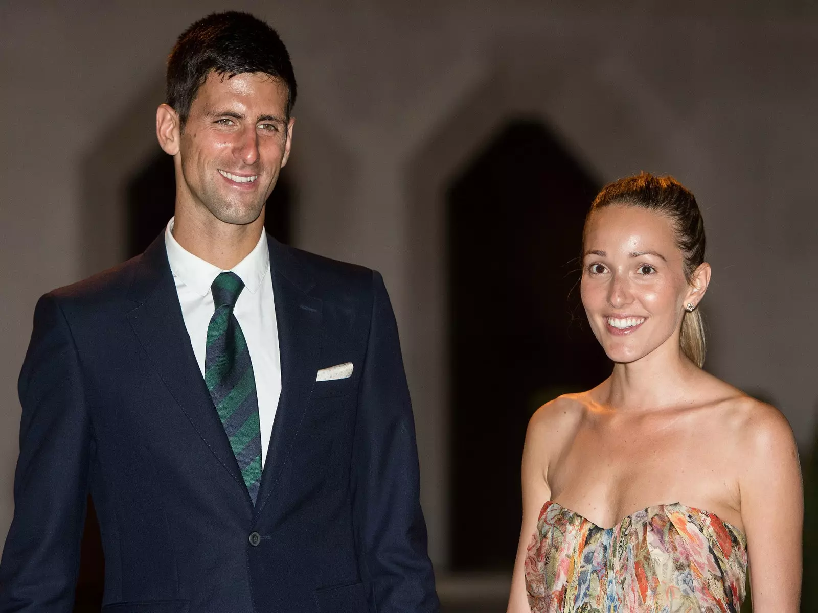 Novak Djokovic và vợ Jelena Ristic.