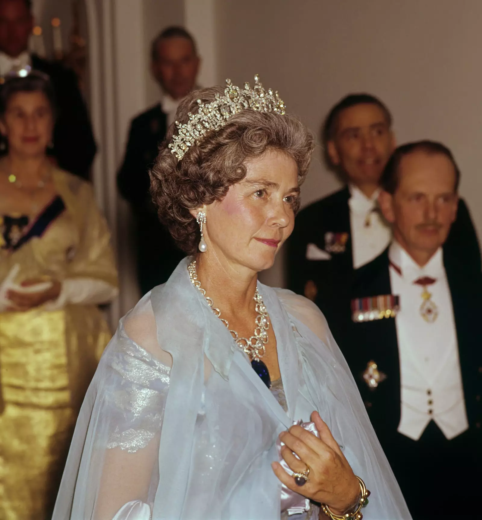 Federica de Grèce à l'hôtel Claridge's le 11 juillet 1963